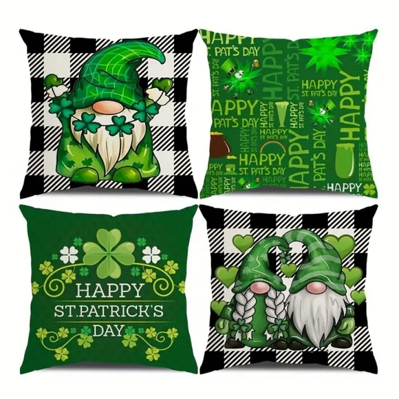 Holiday | Lucky Leprechauns St Patricks Day Pillow Covers Set Of 4 ...